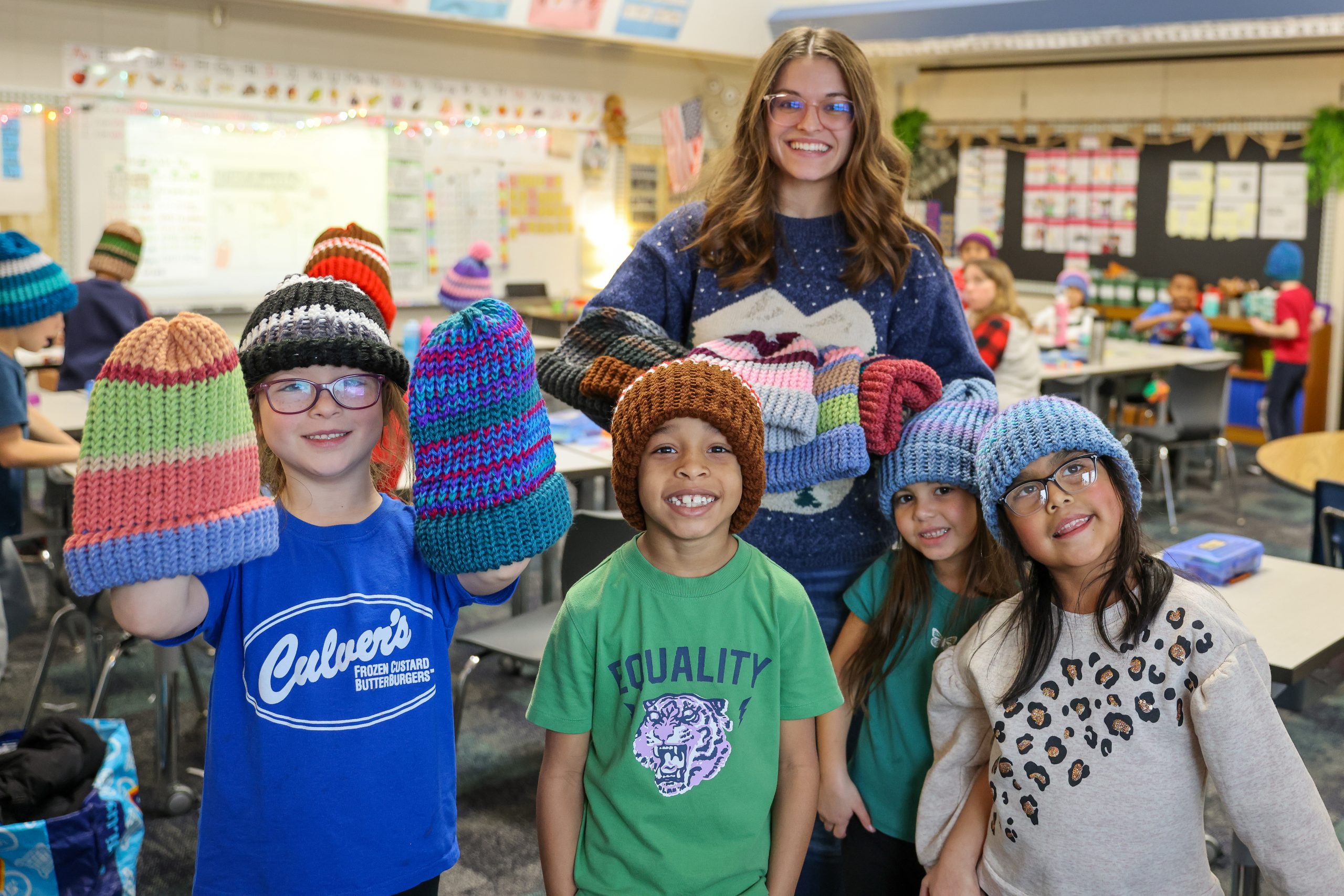 Meadow’s Edge Teacher Spreads Warmth and Holiday Cheer, One Hat at a ...